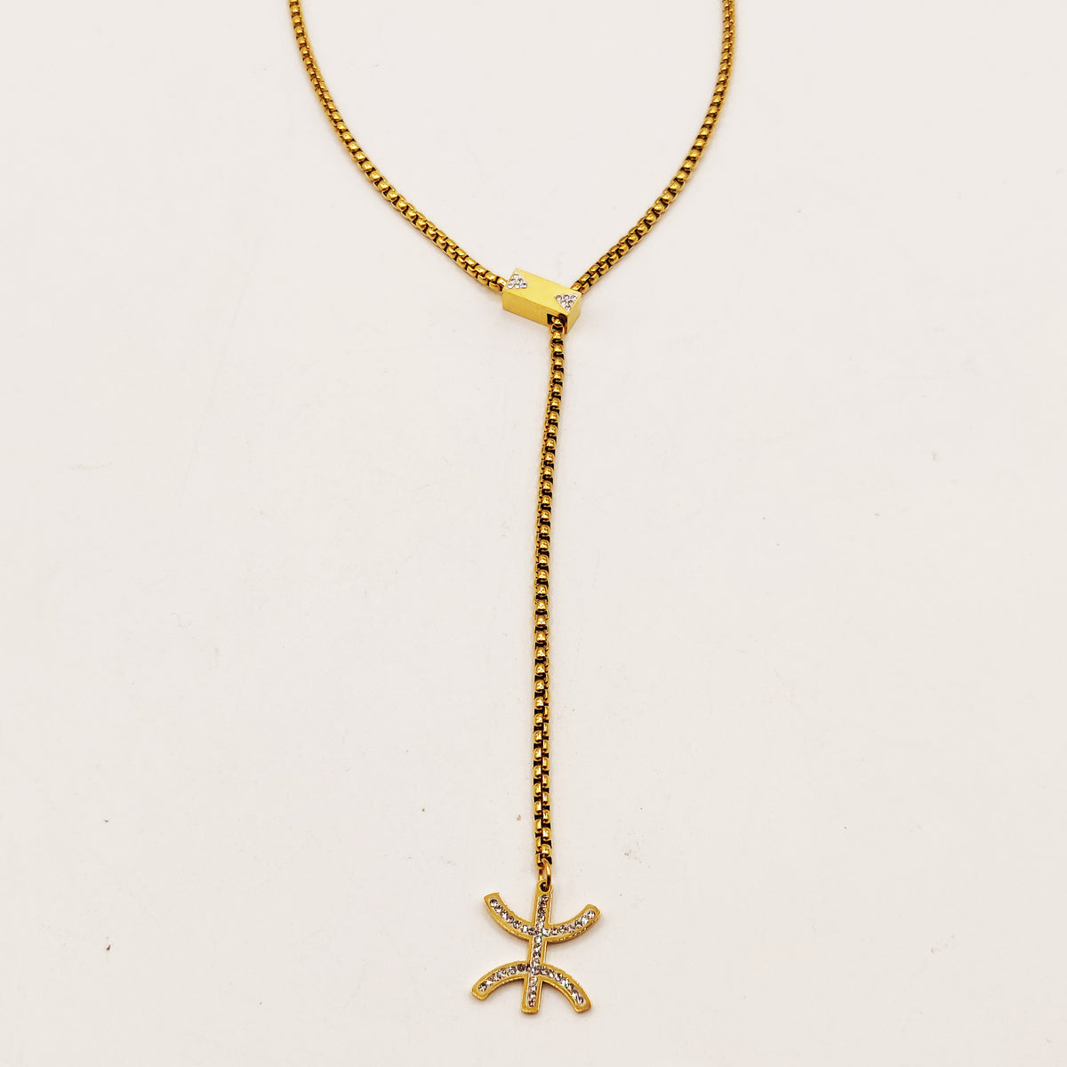 Collier Chaîne Arrondie Amazigh Cristaux Descendant – Hanan Channel
