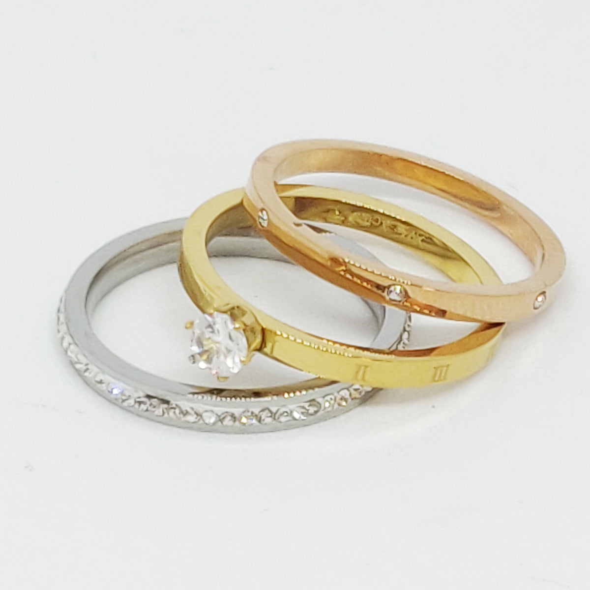 Trio de Bagues Romaines Luxe – Hanan Channel